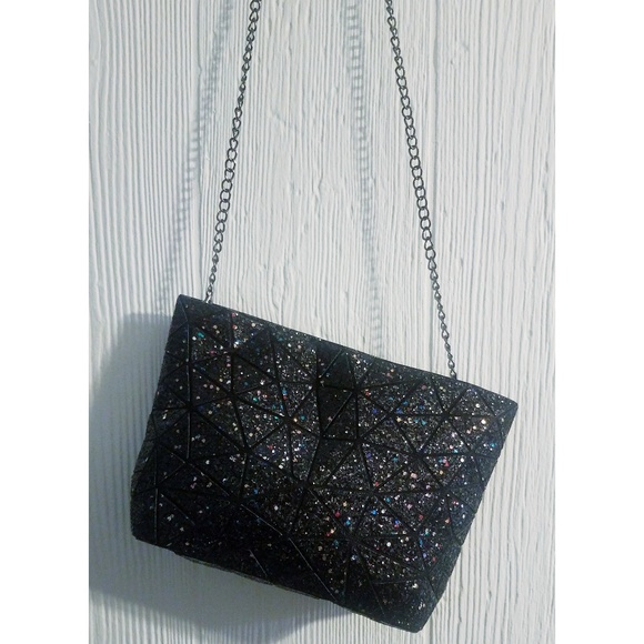 BSH Boutique | Bags | 3xhp Cosmic Black Glitter Crossbody Purse Bag ...